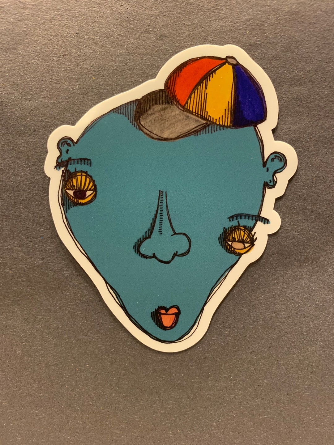 Raul - Hand Drawn Die Cut Sticker - Etsy