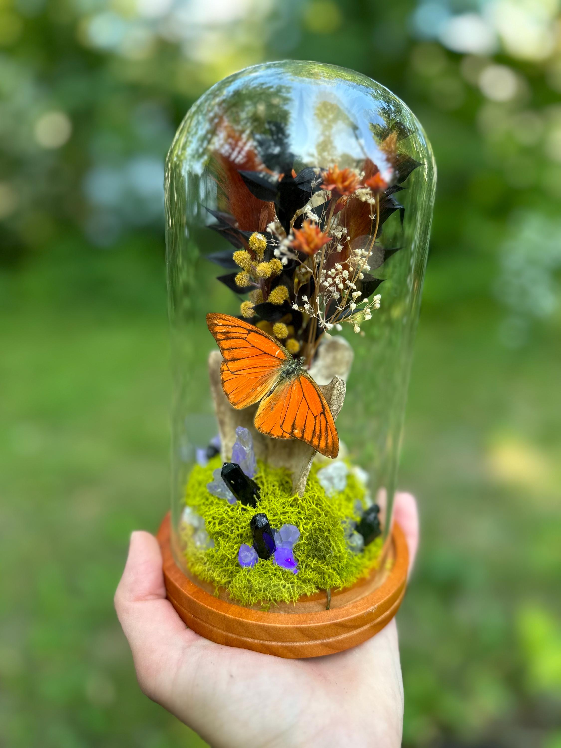 Floral Halloween Deer Vertebrae W/ Butterfly - Etsy