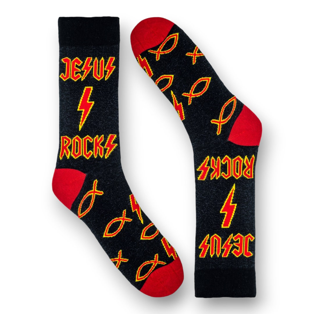 Jesus Rocks Socks Christian Themed Socks Birthday Father's Day Gift ...