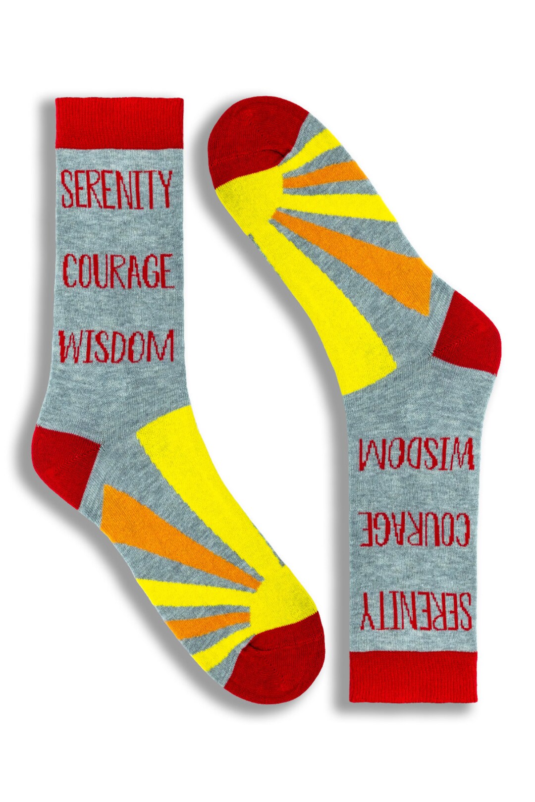 Serenity Courage & Wisdom Serenity Prayer Mid Calf Cotton Blend Socks ...