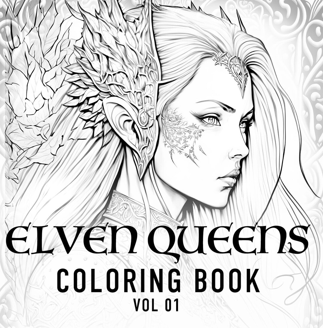 Elven Queens Coloring Book Vol 01 - Etsy