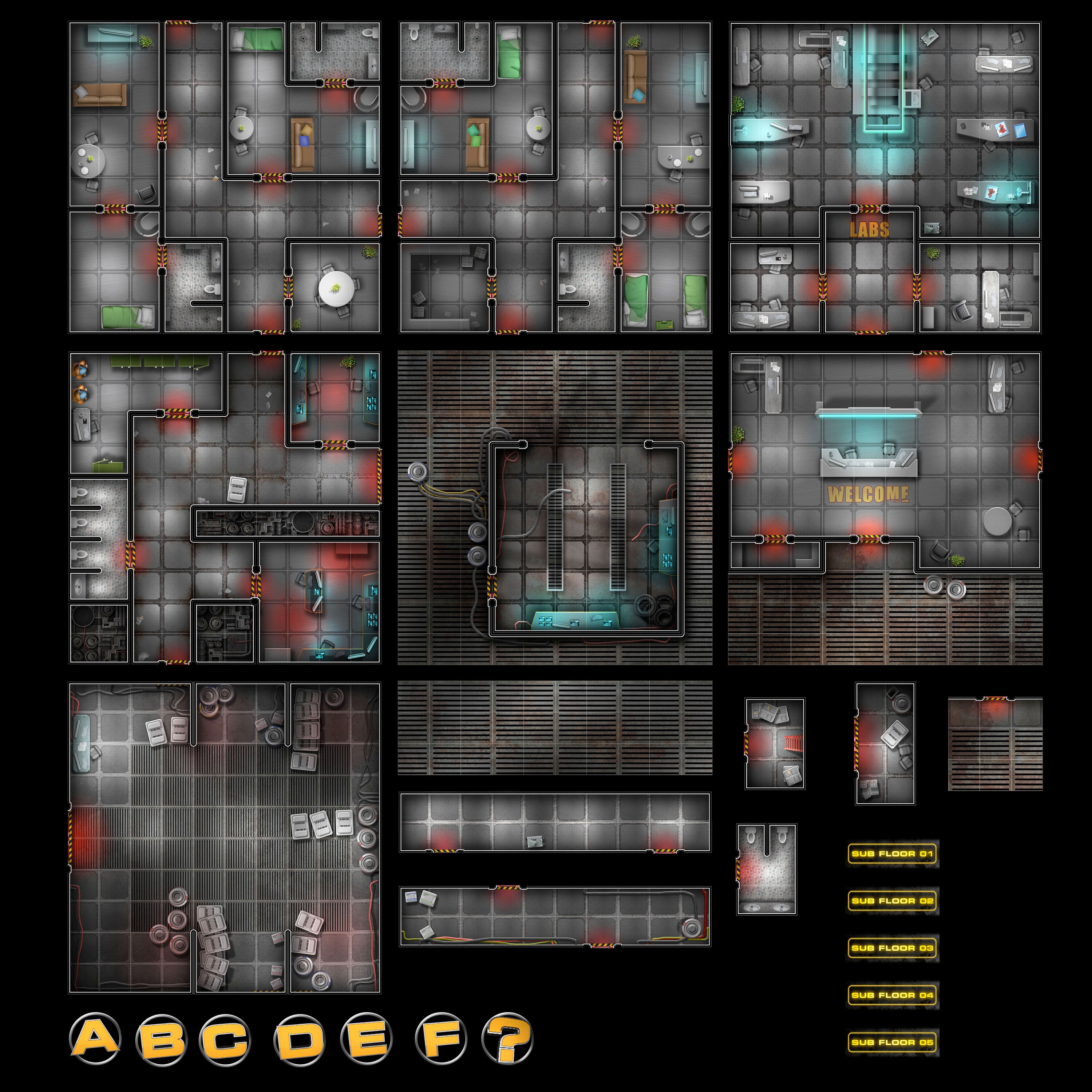 Dark Colony B: Battle Map Tiles - Etsy