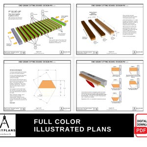 PLANS for 3D Design End Grain Cutting Chopping Board Woodworking ...