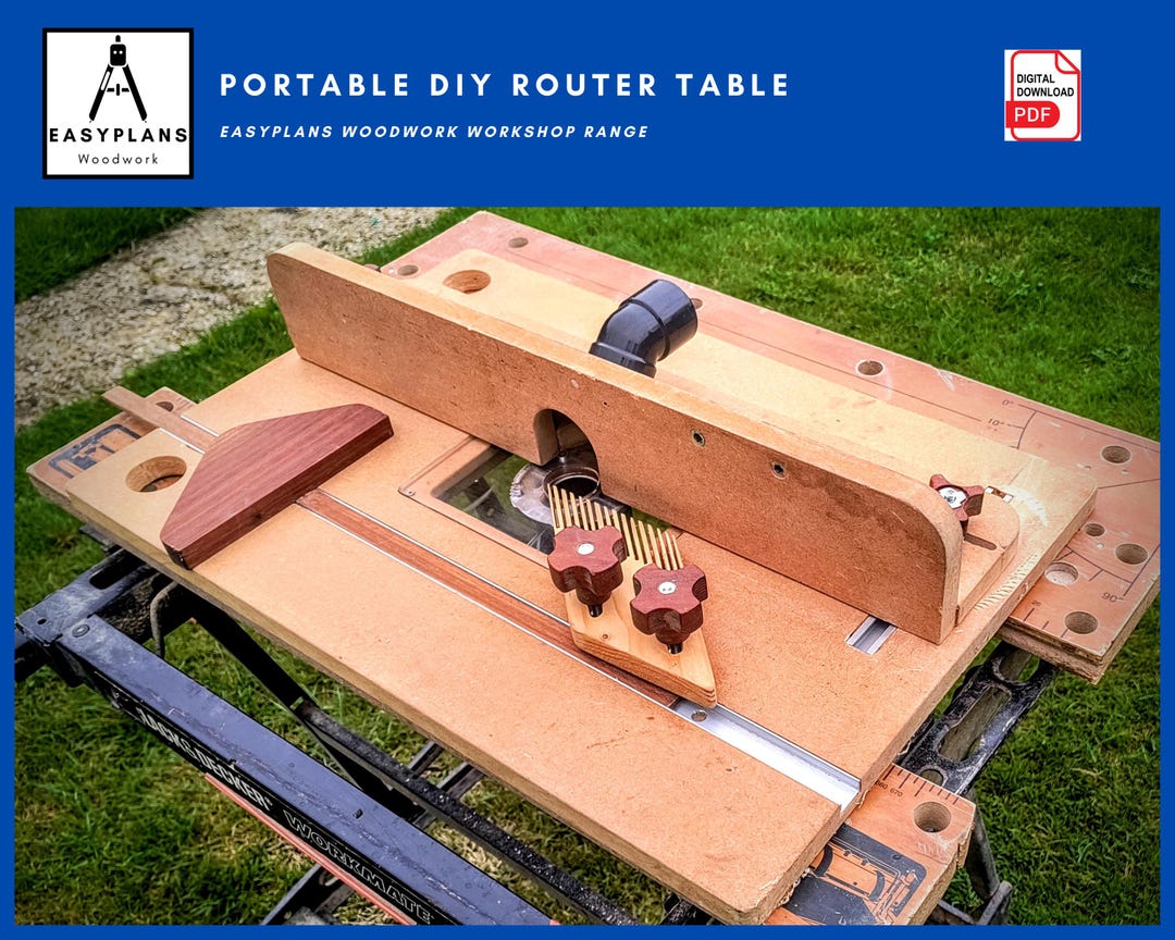 PLANS for Portable Router Table for Woodworkers and On-site Contractors ...