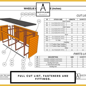 PLANS for Wheelie Bin Storage, One, Two or Three Bay System, Simple Low ...