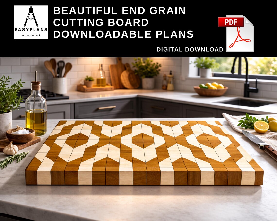 PLANS for Aztec Design End Grain Cutting Chopping Board Woodworking ...