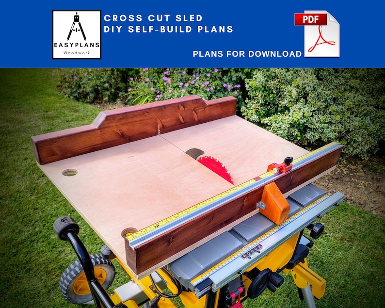 PLANS for Cross Cut Sled DIY Woodworking Build Project - Etsy