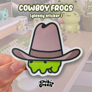 Cowboy Frog Stickers | Cute Frog Stickers | Frog Stickers | Frog Art ...