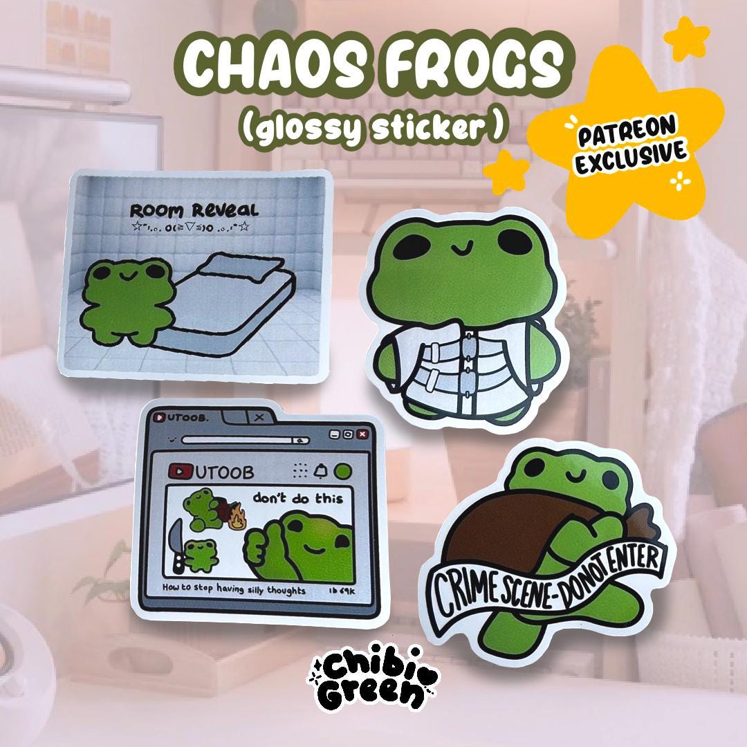 Crazy Meme Stickers/meme Frog/rude Frog Sticker/froggy Sticker/cute ...