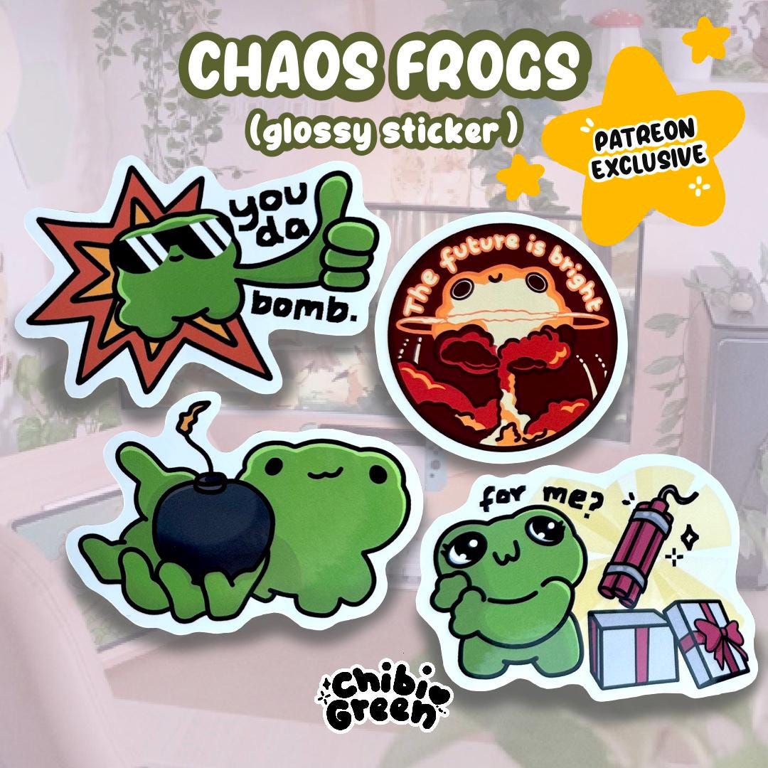 Explosion Frog Meme Stickers/meme Frog/rude Frog Sticker/froggy Sticker ...