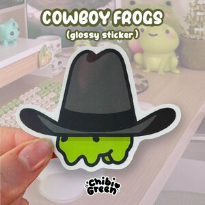 Cowboy Frog Stickers | Cute Frog Stickers | Frog Stickers | Frog Art ...