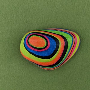 Neon Hand Painted Rock - Etsy