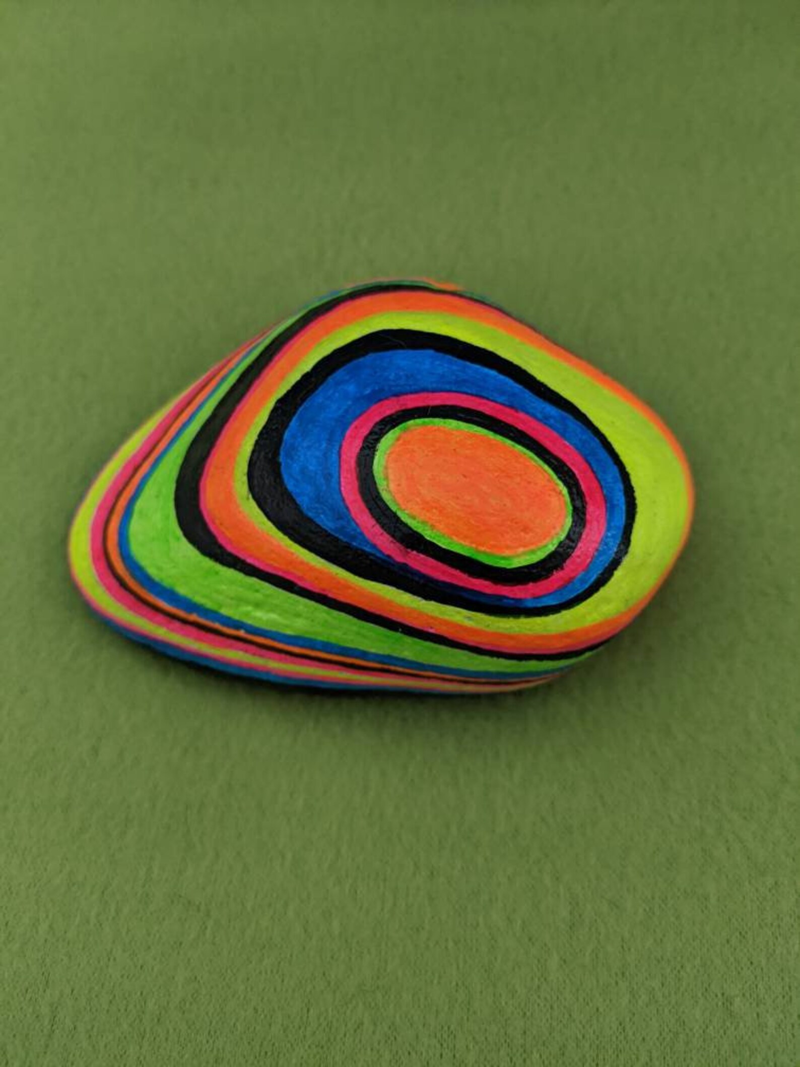 Neon Hand Painted Rock - Etsy