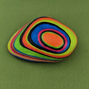 Neon Hand Painted Rock - Etsy