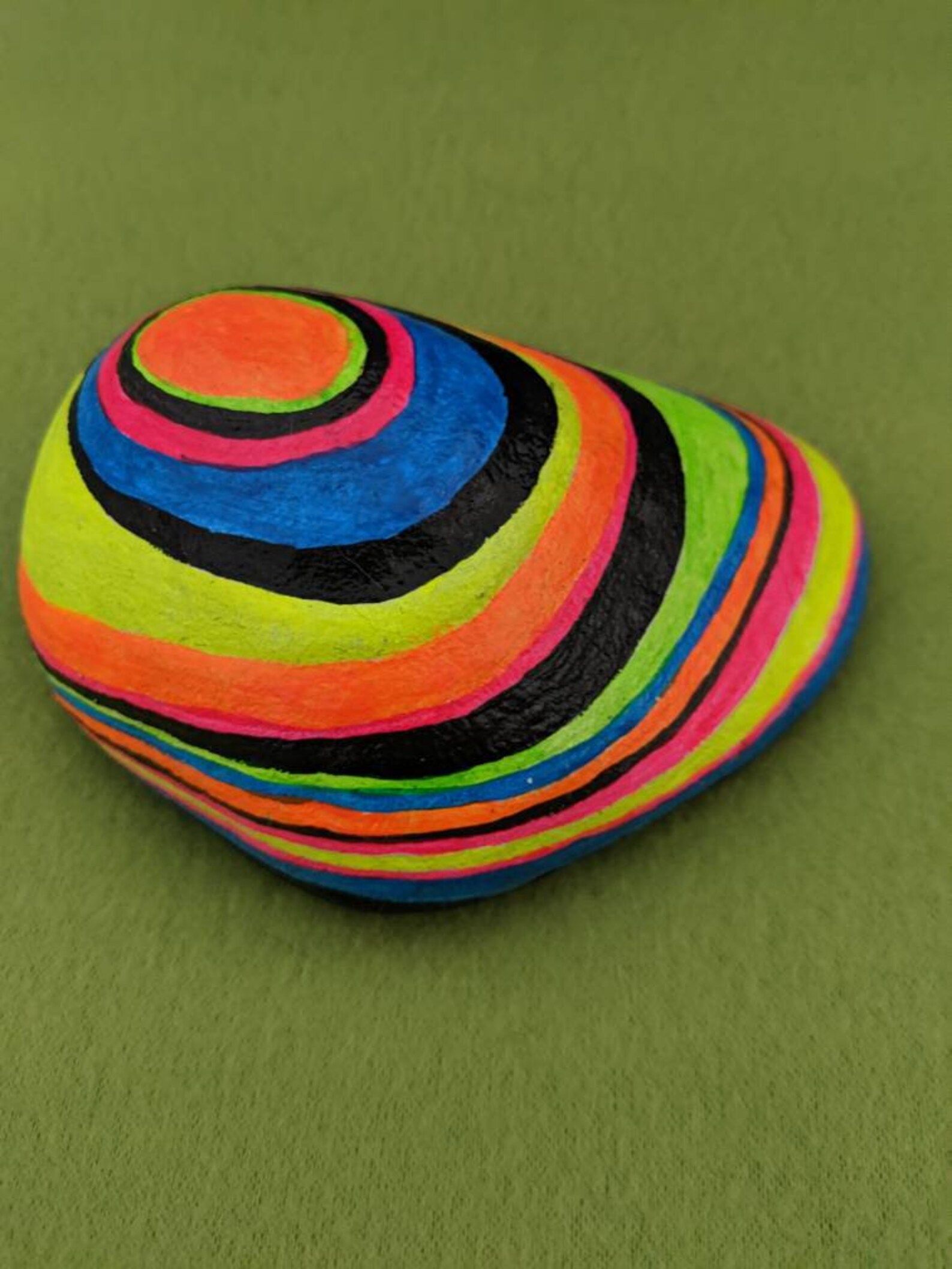 Neon Hand Painted Rock - Etsy