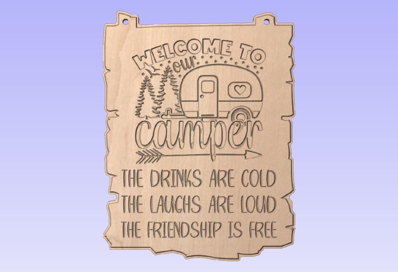 Camper Welcome Sign Template: Vectric, Carbide Create Files - Etsy