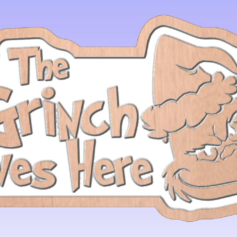 Grinch Wood Cutout for Sign - Etsy
