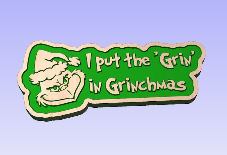 CNC Woodworking Grinch | File for Wood Crafts | Christmas Decor Cutting ...