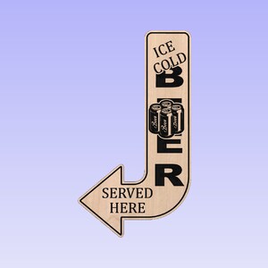Ice Cold Beer Sign - Complete Digital File for CNC, Laser & Cricut ...