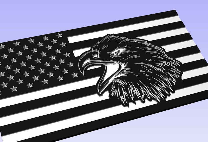 Custom American Flag File Eagle Inlay CRV SVG Dxf Vetric Files - Etsy