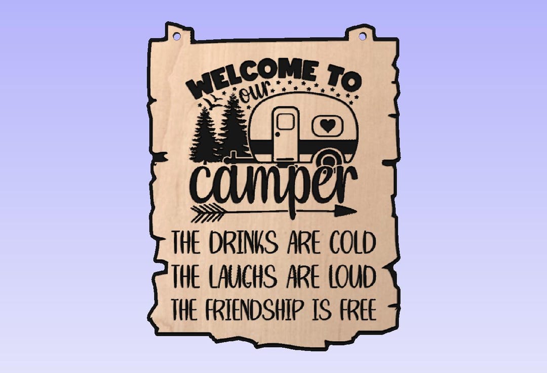 Camper Welcome Sign Template: Vectric, Carbide Create Files - Etsy