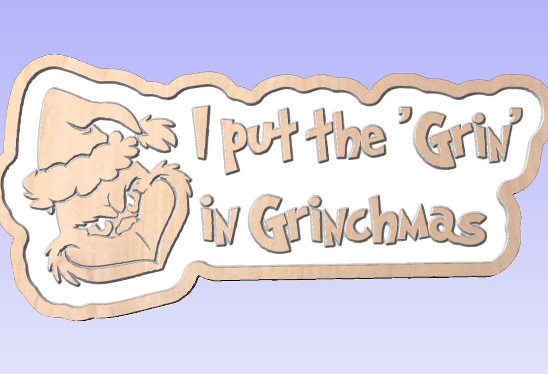 CNC Woodworking Grinch | File for Wood Crafts | Christmas Decor Cutting ...