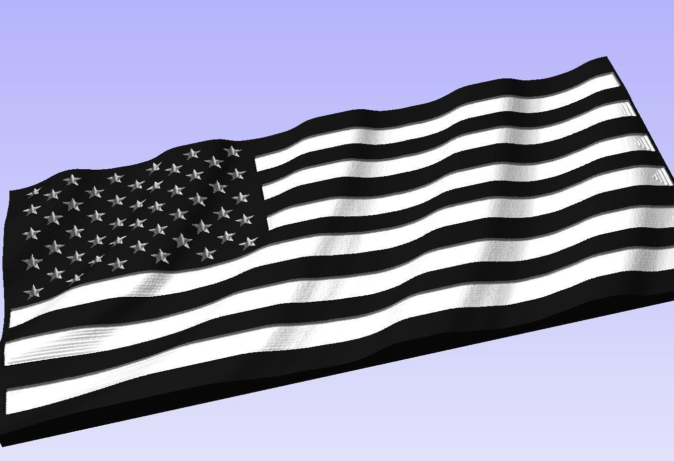 Distressed Wavy American Flag CNC File: Woodworking Project (digital ...