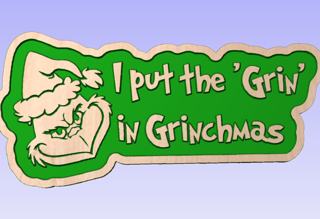 CNC Woodworking Grinch | File for Wood Crafts | Christmas Decor Cutting ...