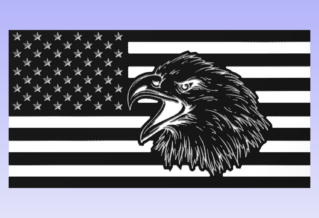 Custom American Flag File Eagle Inlay CRV SVG Dxf Vetric Files - Etsy