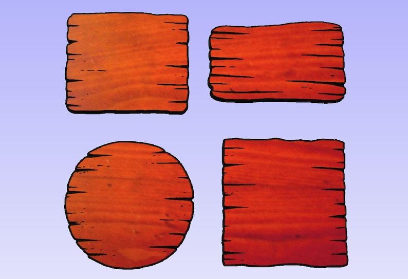 Wooden Sign Template: Vectric Files DXF SVG C2D CRV #24 - Etsy