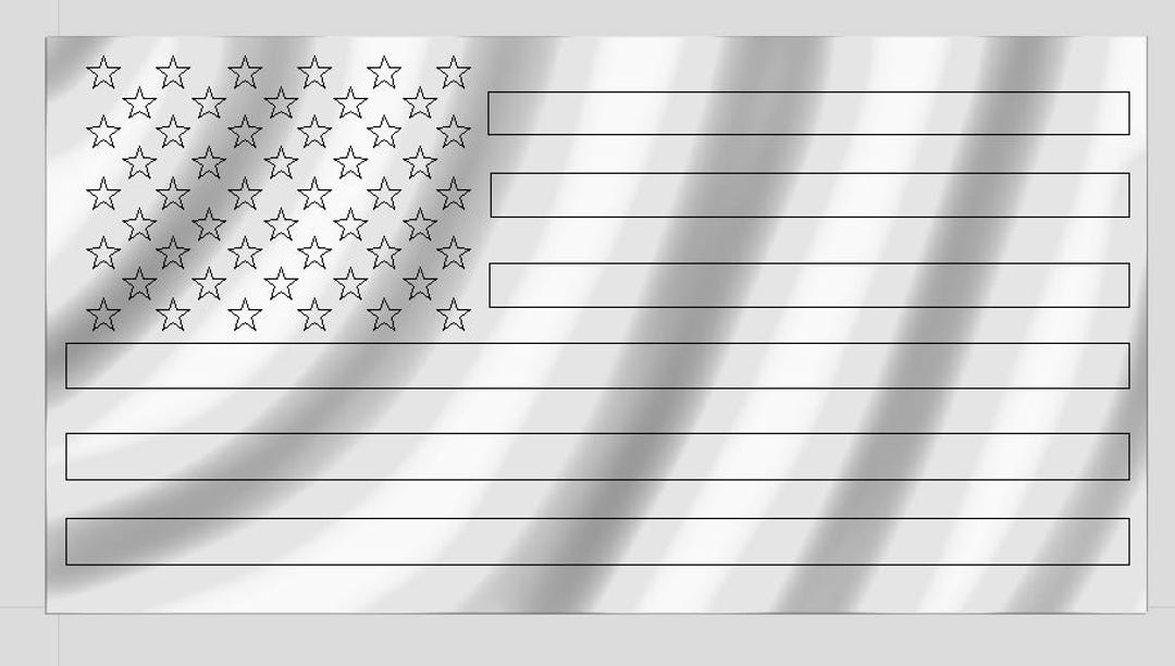 Distressed Wavy American Flag CNC File: Woodworking Project (digital ...