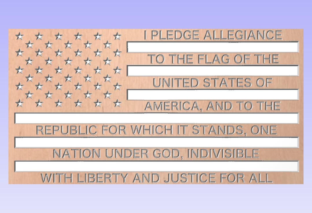 Shapeoko CNC Project - Pledge of Allegiance American Flag 11 X 22 ...