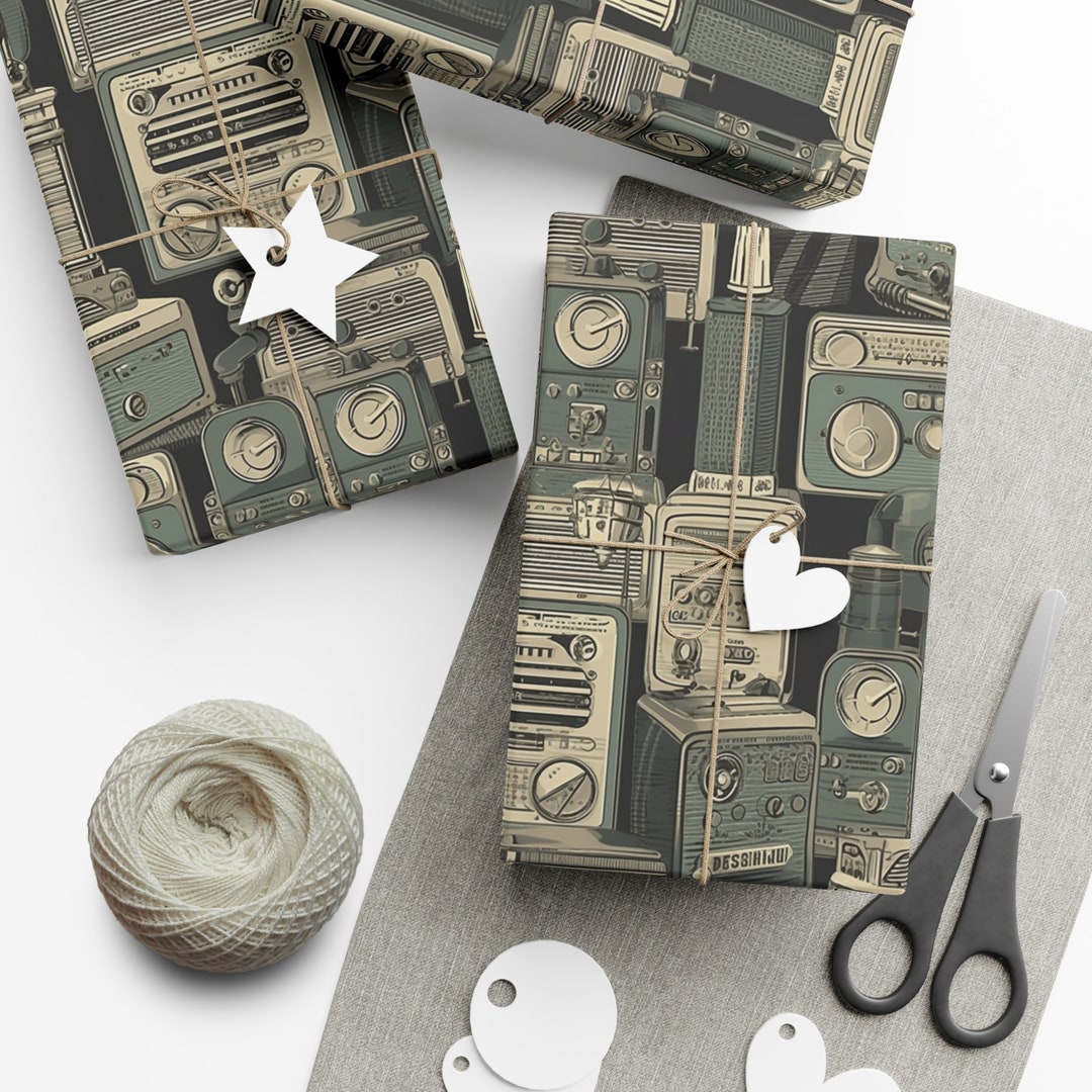 Vintage Radio, Record Player, Turntable, Audiophile, Vintage, Gift Wrap ...