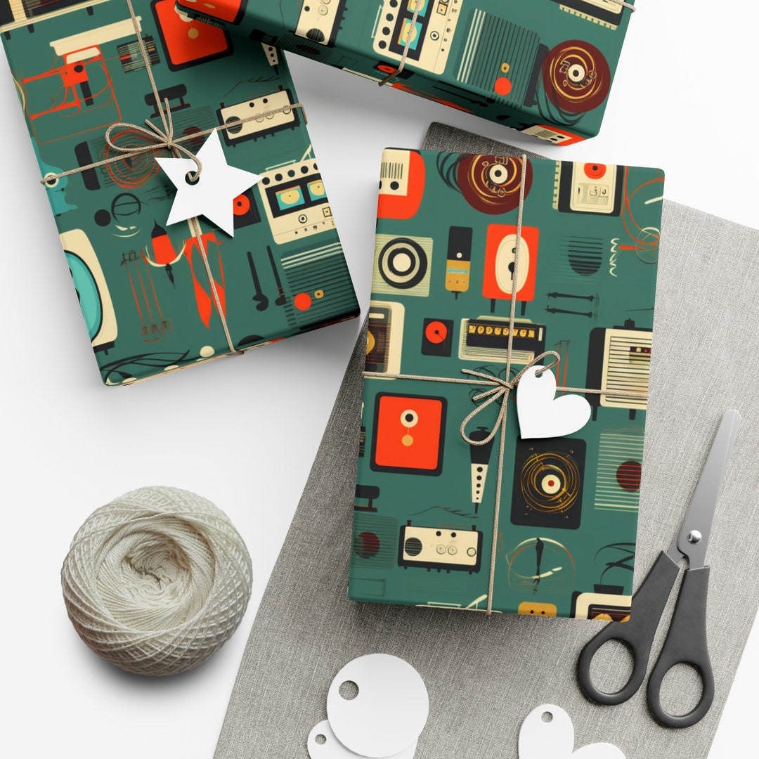 Vintage Radio, Record Player, Turntable, Audiophile, Vintage, Gift Wrap ...