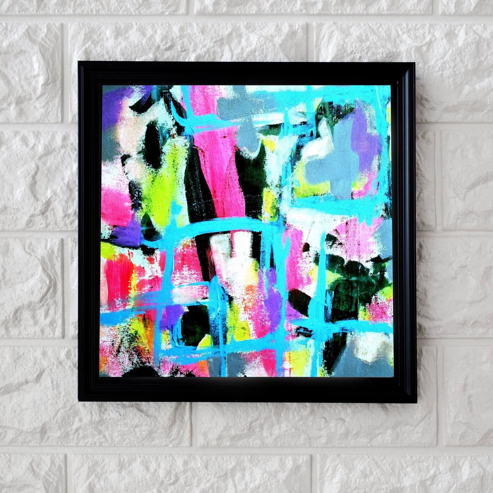 Colorful Abstract Paint, Square Printable Art, Digital Download Art ...