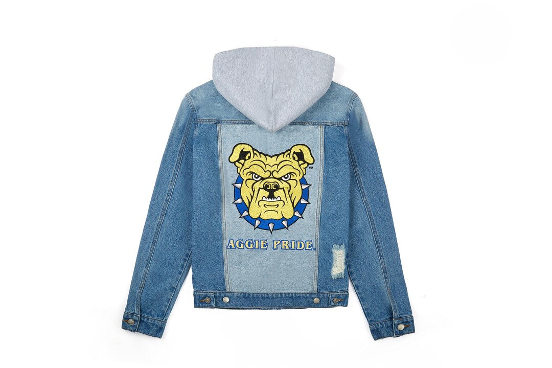 NCAT Blue Denim Jacket-unisex - Etsy