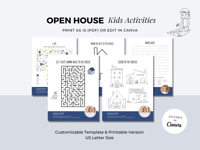 Open House Kids Activities, Printable Games Children, Real Estate Kids ...