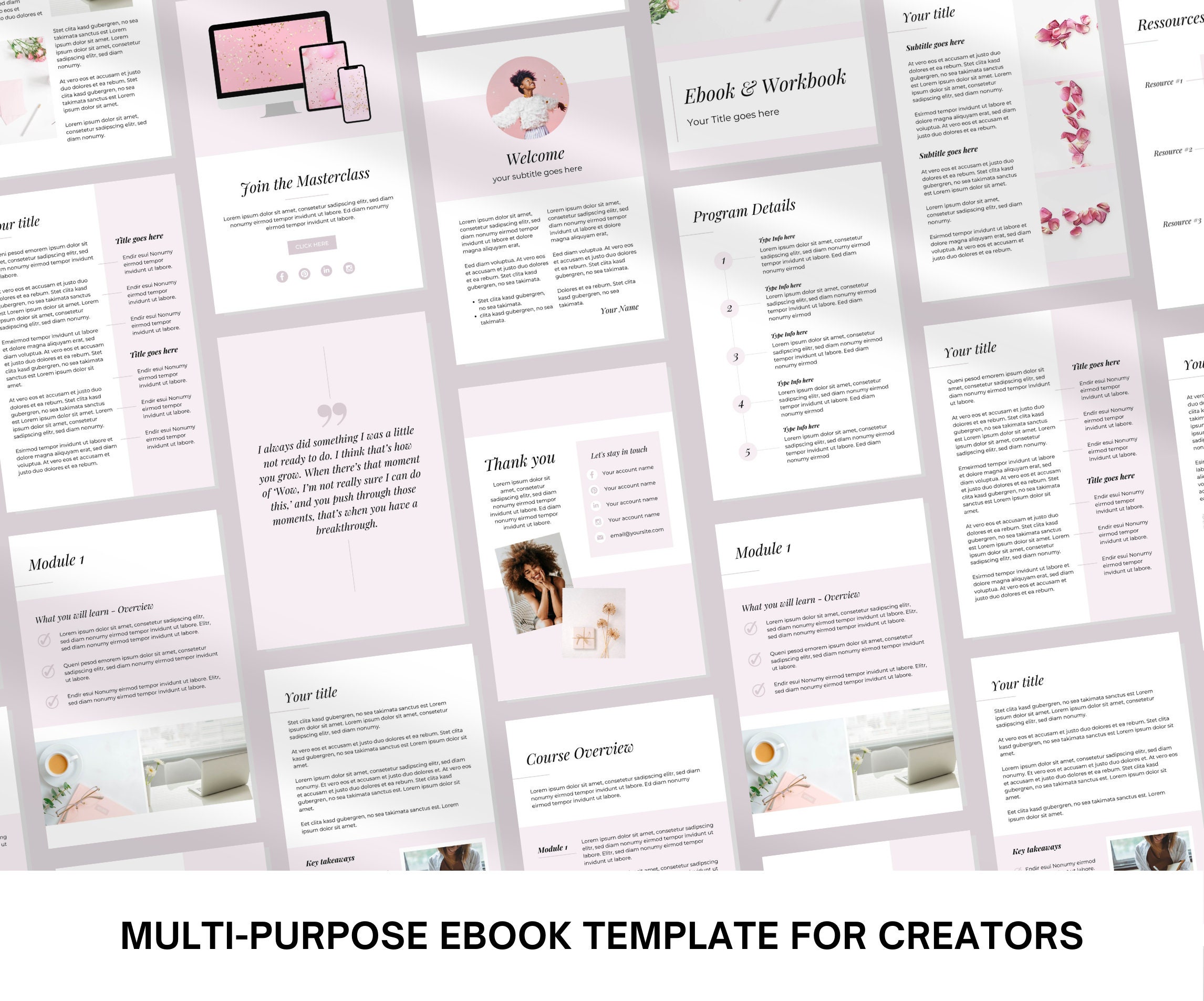 Ebook Template for Canva Editable Ebook Template Opt-in Freebie Course ...