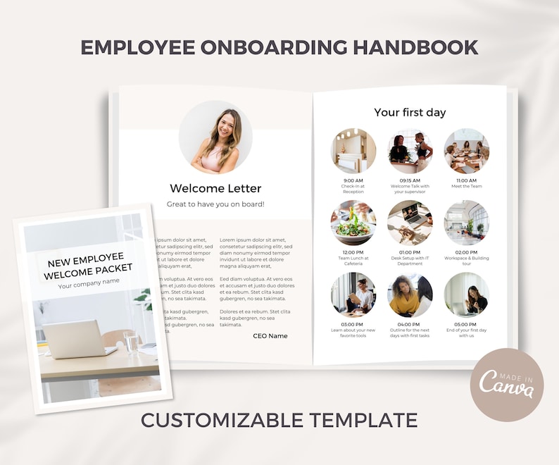 Employee Onboarding Handbook, New Employee Welcome Package Template, Small Business Resources ...