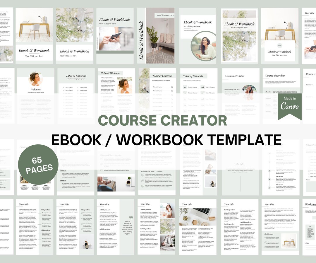Course Creator Ebook Template for Canva | Online Course Ebook ...