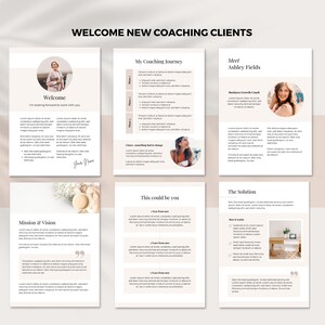 Coaching Client Welcome Packet, Client Onboarding Canva Template ...