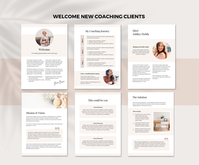 Coaching Client Welcome Packet, Client Onboarding Canva Template ...