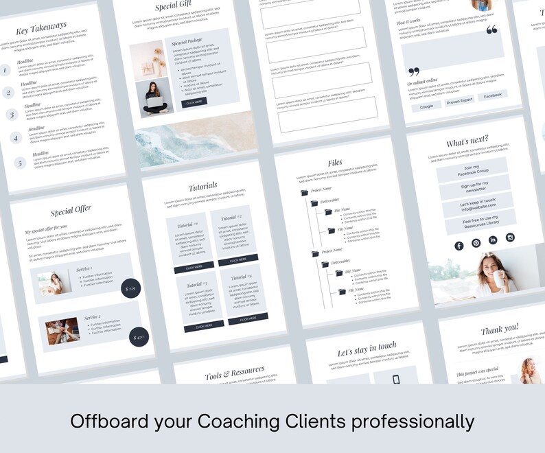 Coaching Client Goodbye Packet Template for Canva | Client Offboarding ...