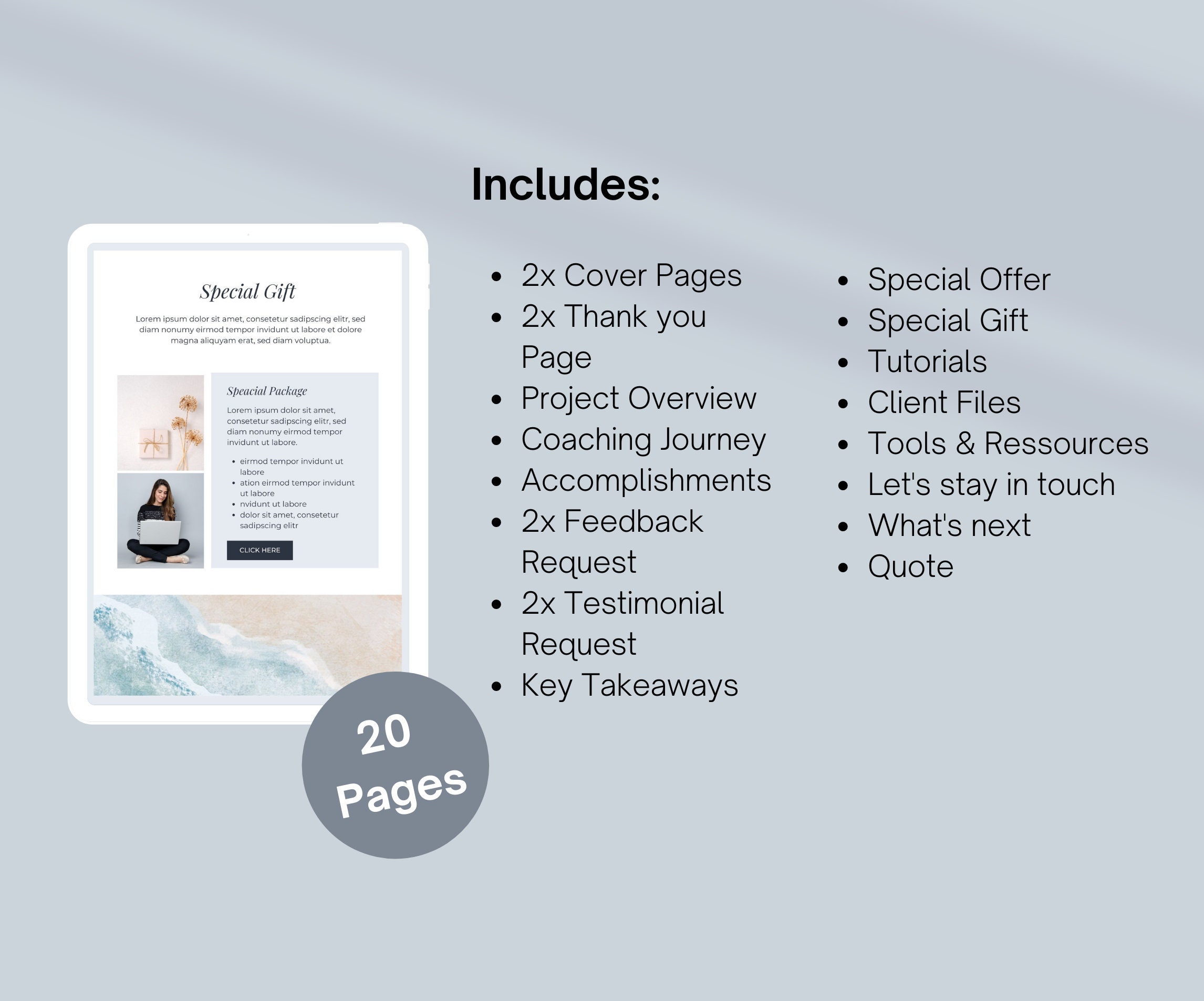 Coaching Client Goodbye Packet Template for Canva | Client Offboarding ...
