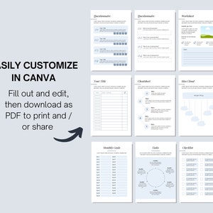Coaching Client Worksheet Templates Canva | Client Intake Forms ...