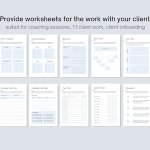 Coaching Client Worksheet Templates Canva | Client Intake Forms ...