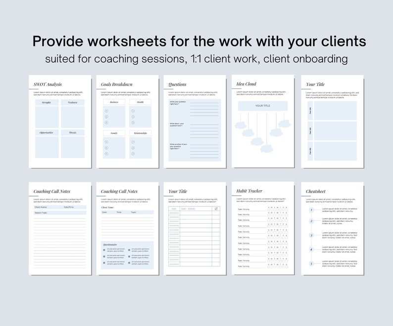 Coaching Client Worksheet Templates Canva Client Intake Forms Template ...