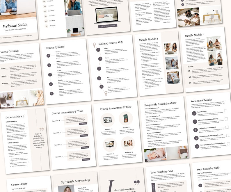 Course Onboarding Guide Canva Template, Online Course Welcome Guide ...