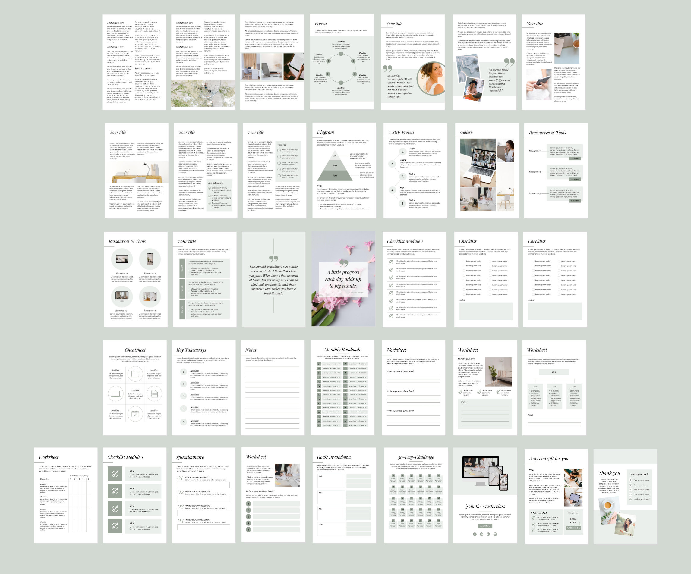 Course Creator Ebook Template for Canva | Online Course Ebook ...