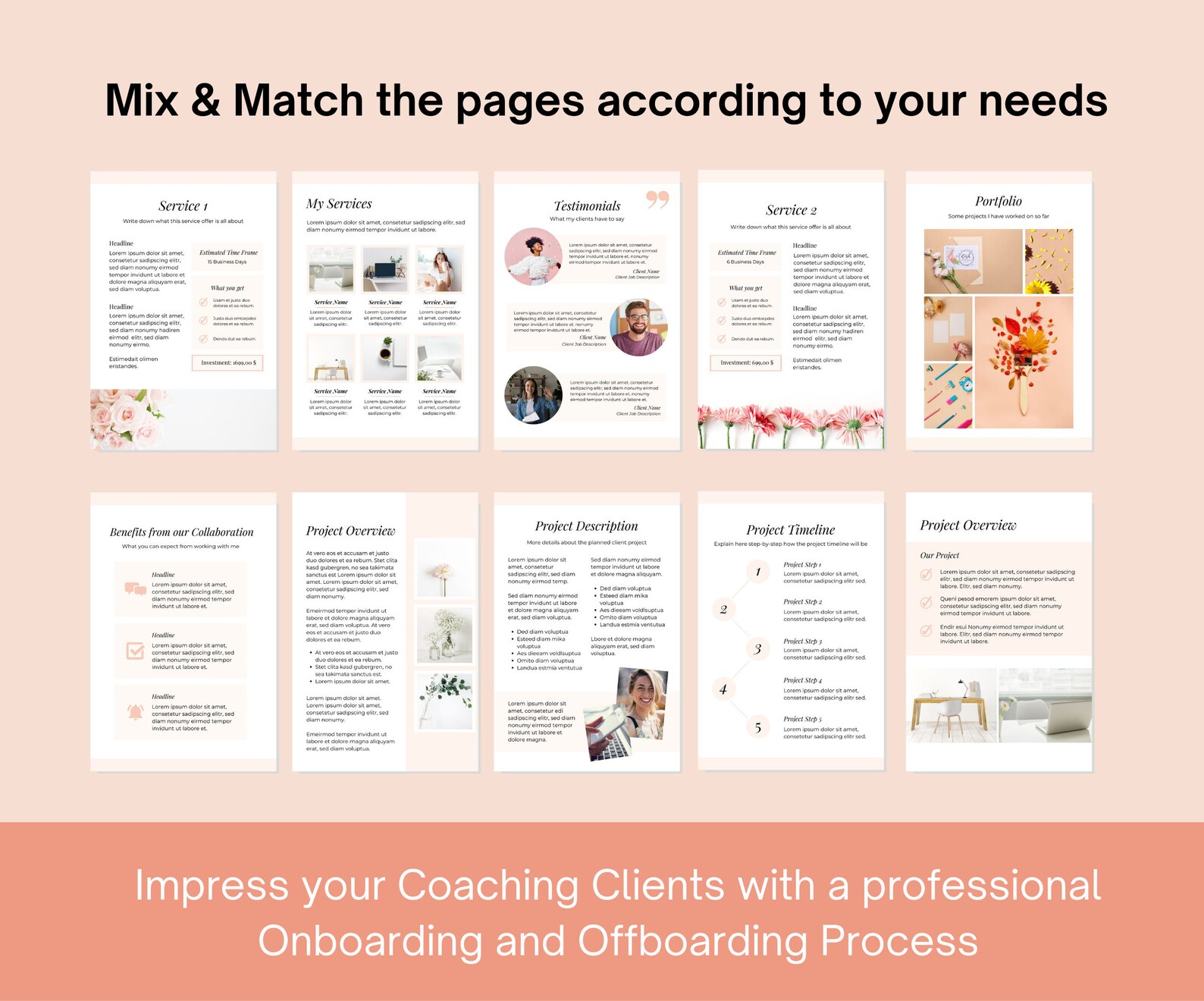 110 Templates for Coaches Coaching Templates Canva Bundle Client ...